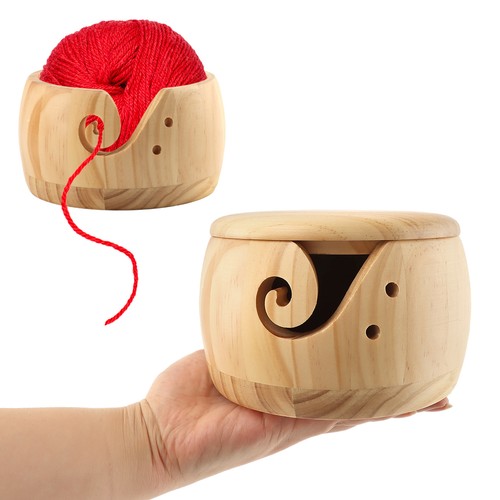 Gift Portable Home Craft Wool Storage With Lid Lightweight Knitting ...