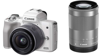 Appareil photo reflex sans miroir Canon EOS Kiss M Kit double zoom ...