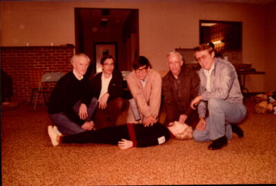 Vintage Found Photograph CPR Training Session with Lifelike Dummy ...