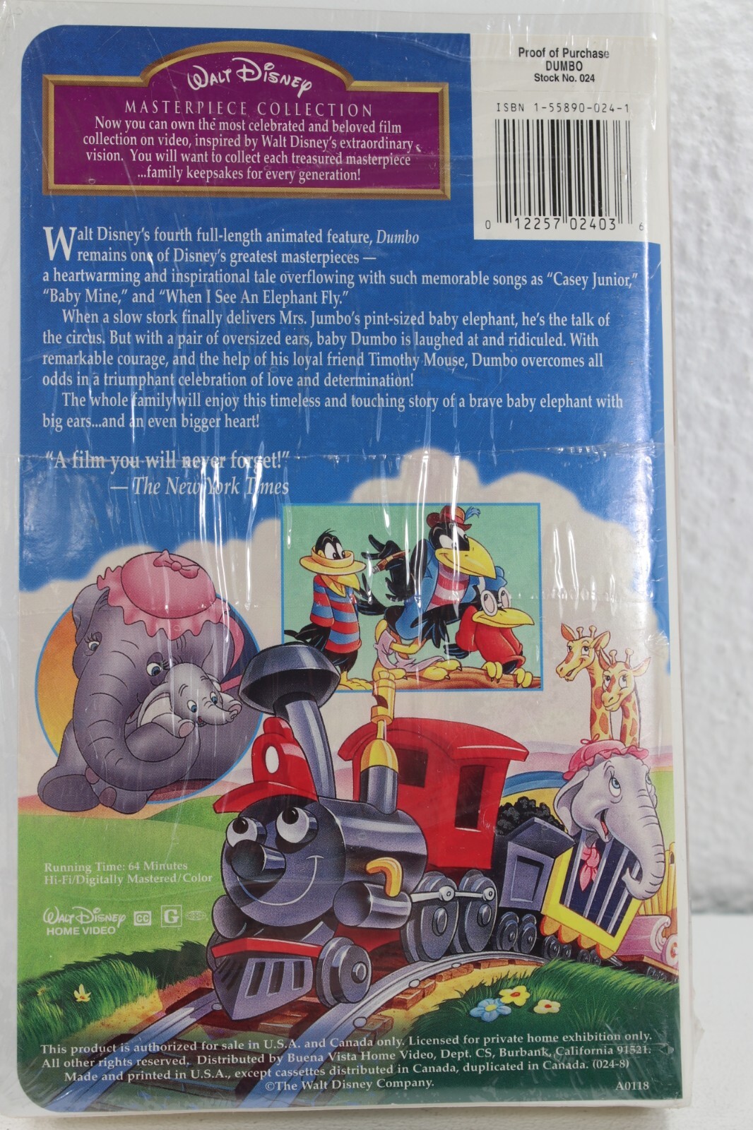Dumbo (VHS Tape, 1999, Walt Disney Home Entertainment) for sale online ...