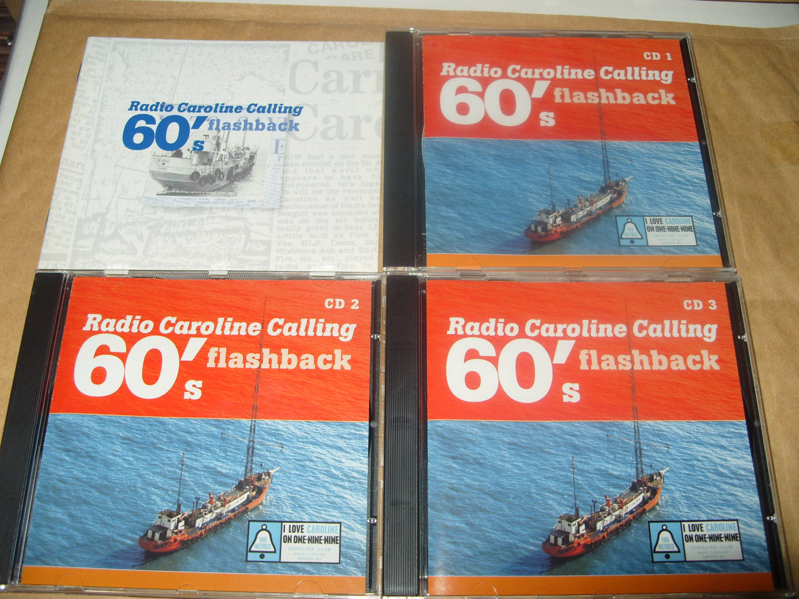 Radio Caroline Calling 60's Flashback (2001) 3 cd Box set 55 tracks cds ...