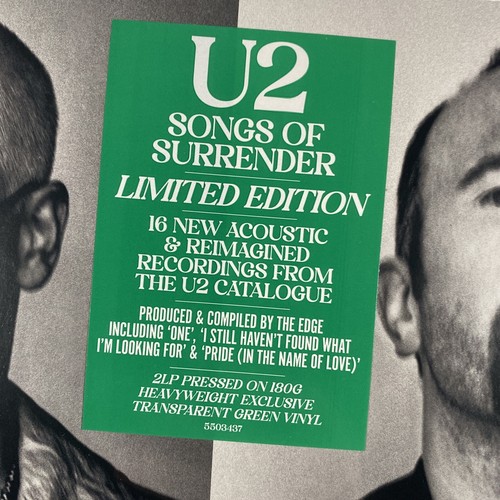 U2 - Songs Of Surrender 2LP Excl Transparent Spotify Green Vinyl Ltd ...