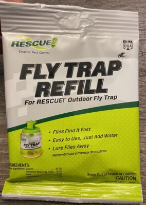 One Rescue Outdoor Fly Trap Refill Pack Smarter Pest Control | eBay