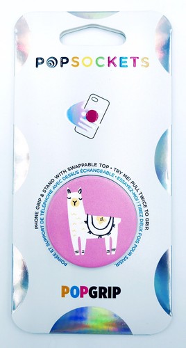 Authentic Popsockets Pretty Pink Llama Swappable Top Phone Holder Pop ...