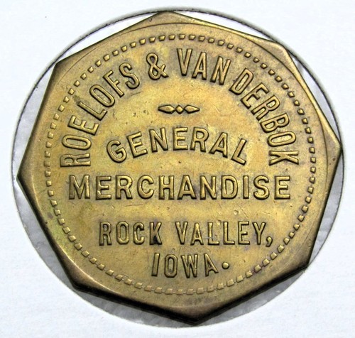 Roelofs & Van Derbok General Mechandise Rock Valley Iowa Good $3 Trade ...