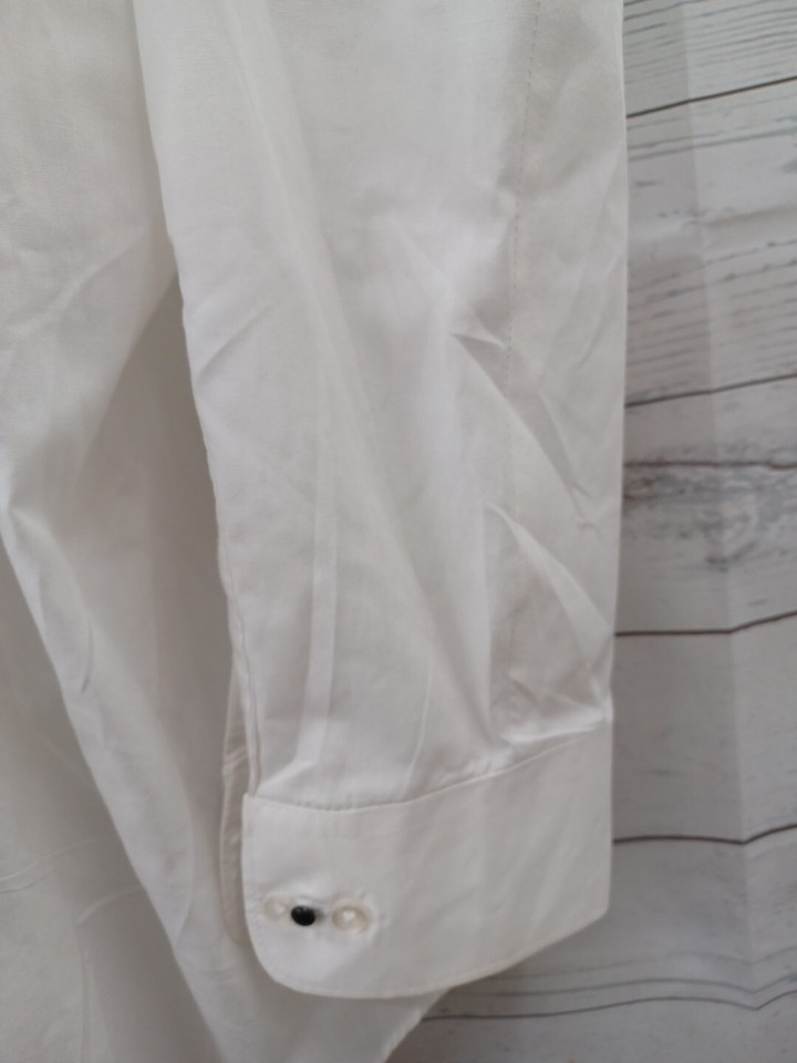 Vtg Doni Barassi Formal Wear White Tuxedo Shirt Sz XL - 35/36 Wing Tip ...