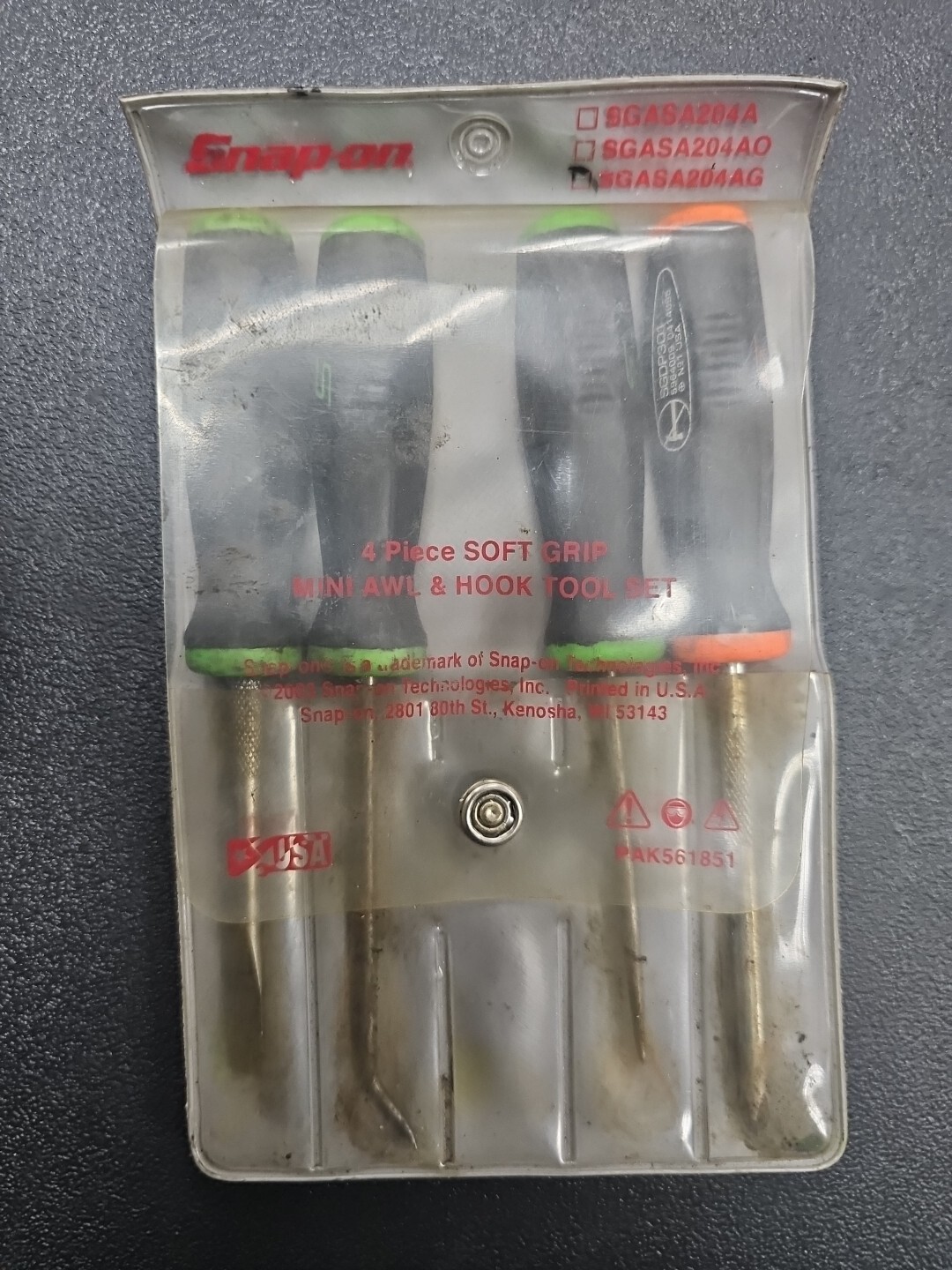 Snap-On 4pc Soft Grip Mini Awl & Hook Tool Set w/ PAK561851 Case | eBay