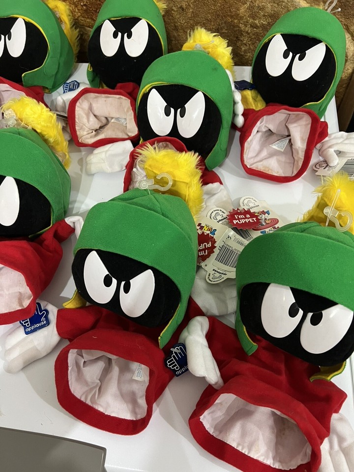 Vintage 1994 APPLAUSE Looney Tunes Marvin the Martian HAND PUPPET NWT ...