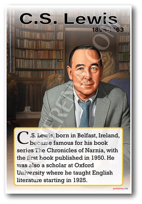 C.s. Lewis - Notable Figure - Biography Poster 18 x 12 inch | eBay