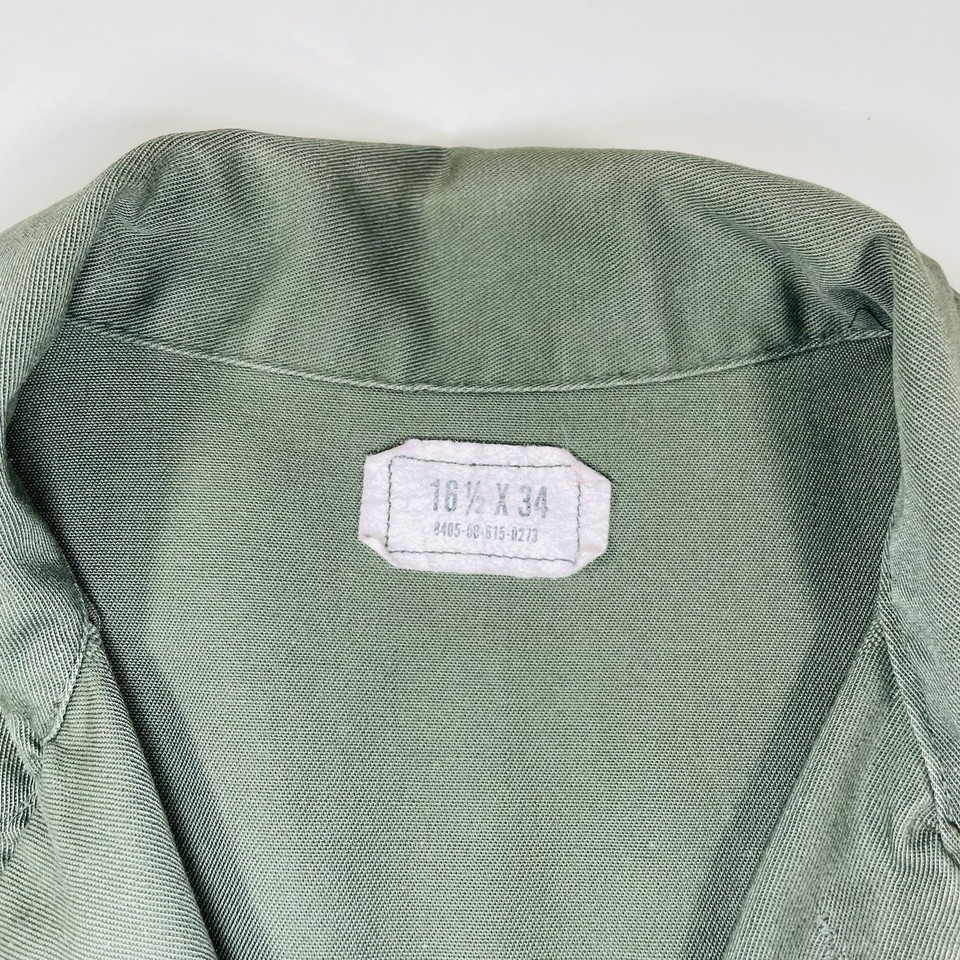 Vintage Military US Air Force Utility Shirt OG-507 Green Short Sleeve ...