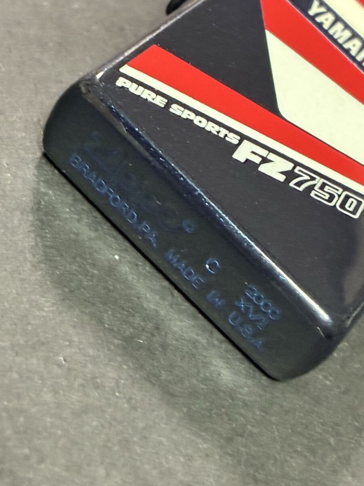 ZIPPO YAMAHA FZ750 1985 Triangle Ring Yamaha Rare Model Vintage 2000 ...