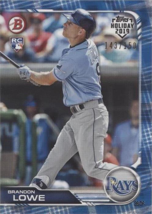 2019 Topps Holiday Bowman - Brandon Lowe #TH-BL Blue /150 (RC) for sale ...