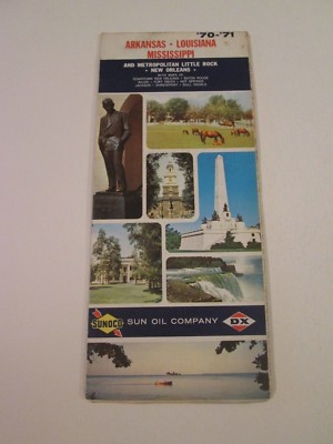 Vintage 1970 Sunoco DX Arkansas LO MI - Oil Gas Service Station Travel ...