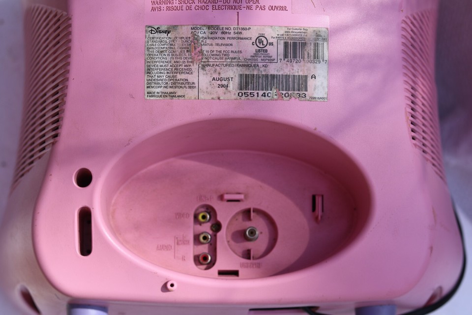 Disney Princess Pink 13" CRT Color TV Retro Gaming. Without Speakers ...