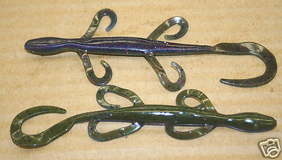 6" Pro Lizard Creature Bait Confusion Plastic 50 pack bulk Bass | eBay