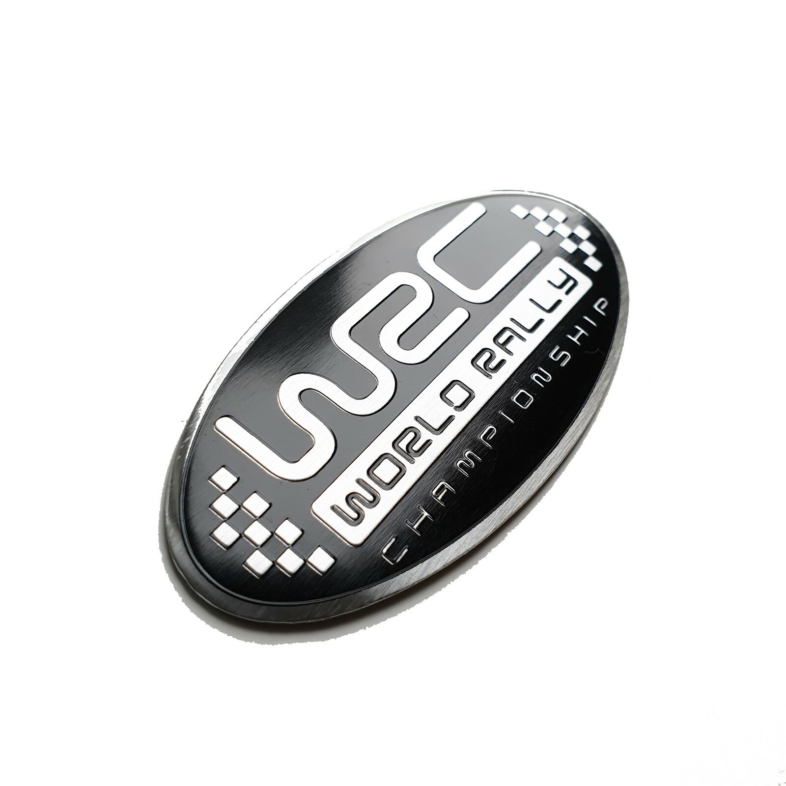 WRC World Rally Championship Badge Black Brushed Aluminium | eBay