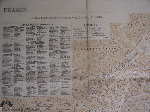 1944 WWII War Office Map of Paris 4234 First Edition | eBay