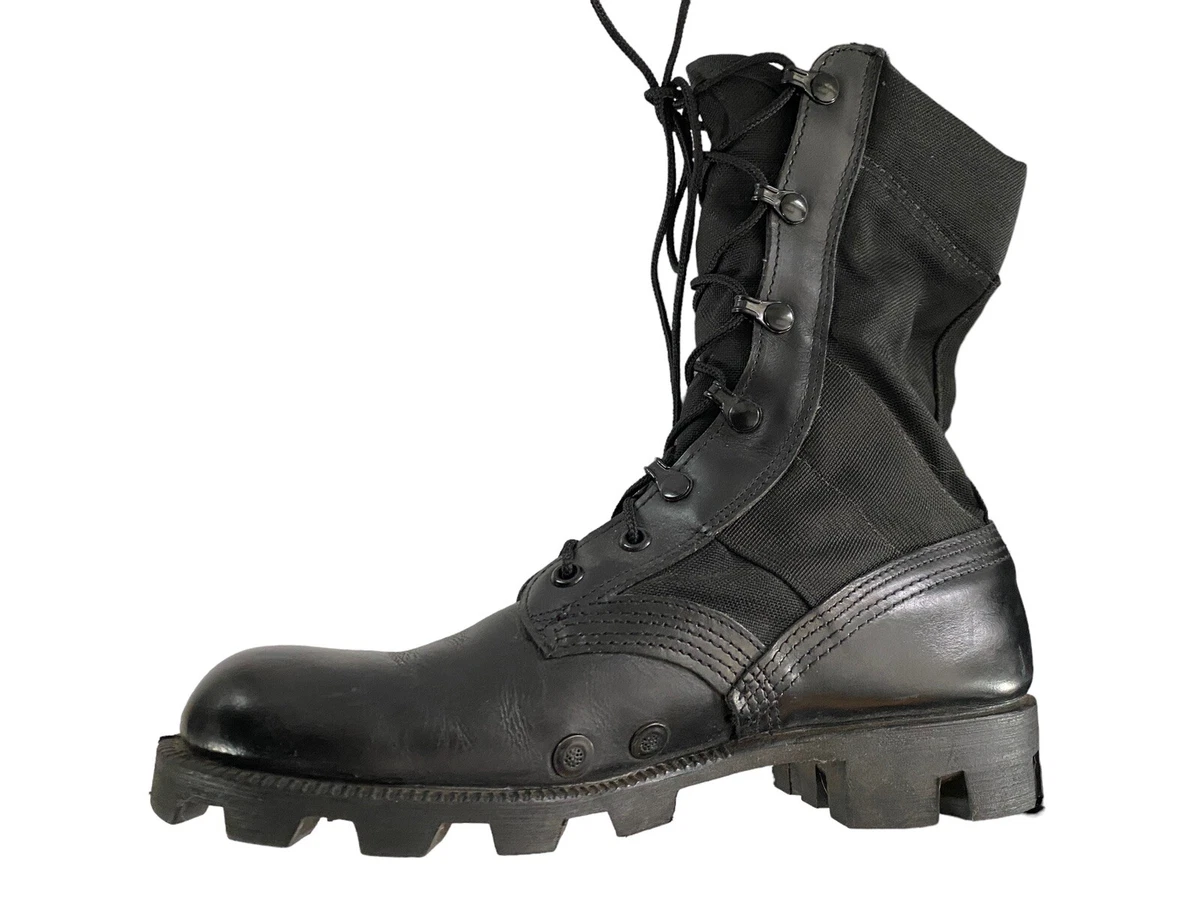 Black Combat Boots With Black Spikes