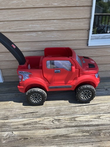 STEP 2 KIDS TODDLER RIDE ON PUSH CAR STROLLER FORD F 150 RED RAPTOR ...