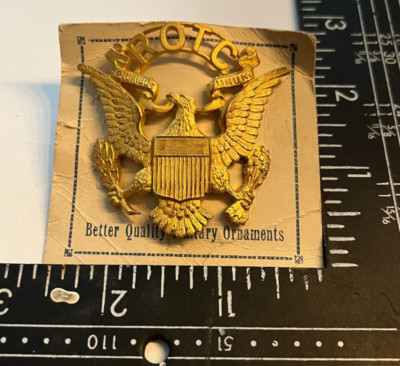 Vintage US Army Military ROTC Eagle Hat Badge Screw Back Pin | eBay