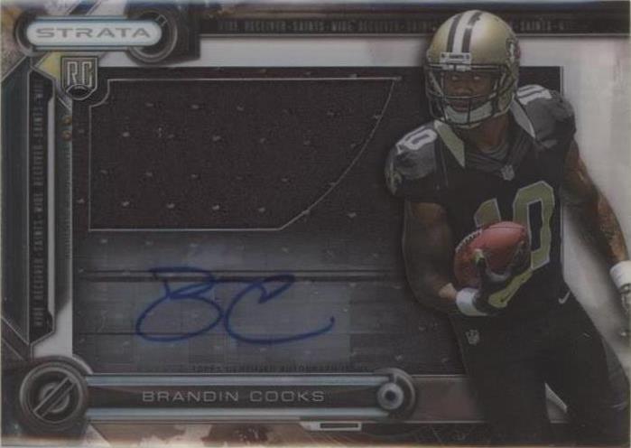 2014 Topps Strata - Clear Cut Autograph Rookie Relics Brandin Cooks # ...