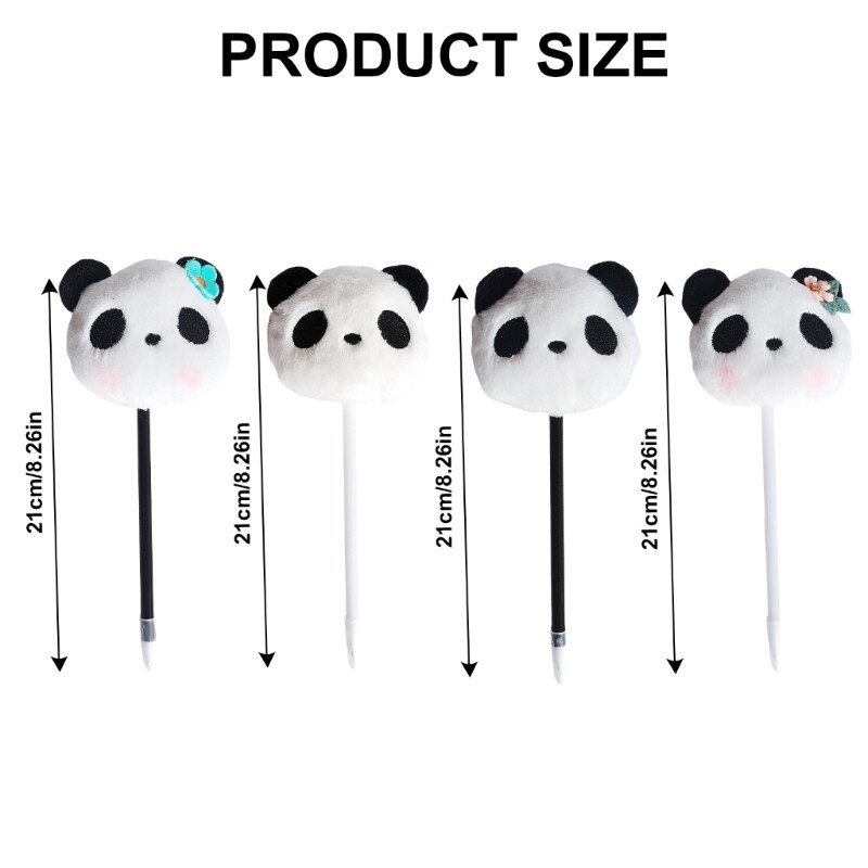 4Pcs Cartoon Panda Ballpoint Pen Funny Animal Ballpoint Pen for Student ...