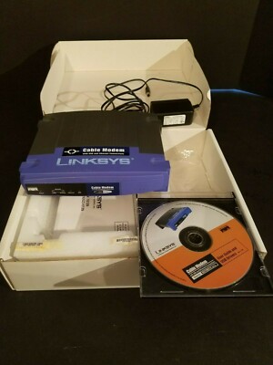 LINKSYS CABLE MODEM BEFCMU10 VER 3 WITH POWER SUPPLY In Box | eBay