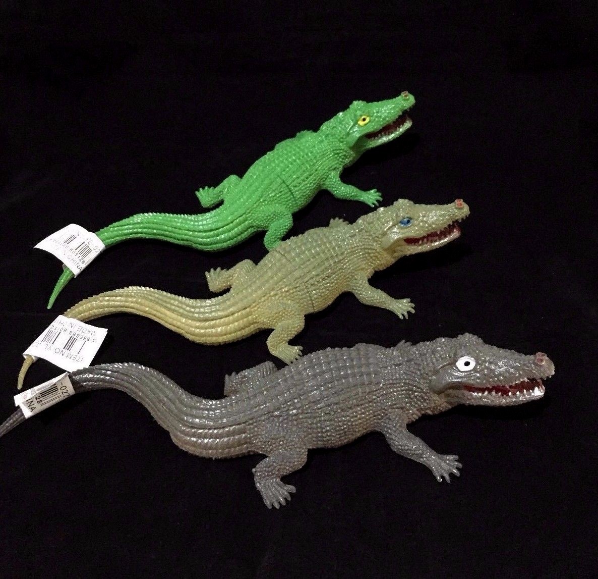 3 pcs Tropical Reptile Animal Plastic Crocodile Toy Figurine Animals ...