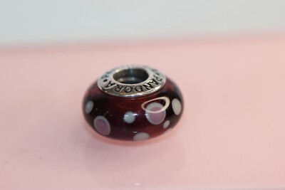 New PANDORA Purple Bubbles MURANO GLASS CHARM RETIRED 790693 BOX 2011 ...