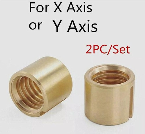 2Pcs Milling Machine Brass Cross Feed Nut X/Y Axis CNC Mill Parts For ...