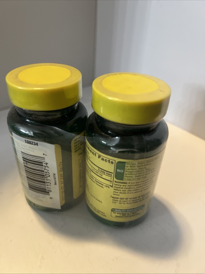 2pk Spring Valley L-Arginine Capsules, 500mg, 50 Count Exp 06/24 USA ...