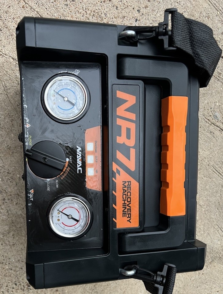 Navac NR7 Refrigerant Recovery Machine Twin Cylinder A2L HVAC Oil-Free ...