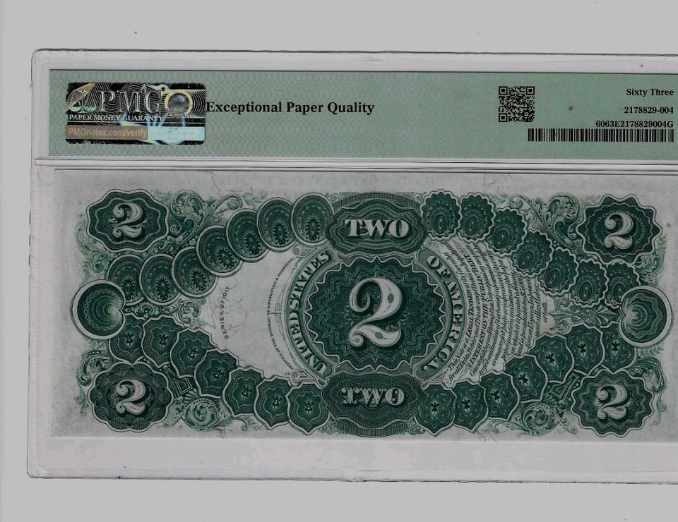 1917 2 DOLLAR BILL LEGAL TENDER LARGE SIZE NOTES PMG 63 EPQ | eBay