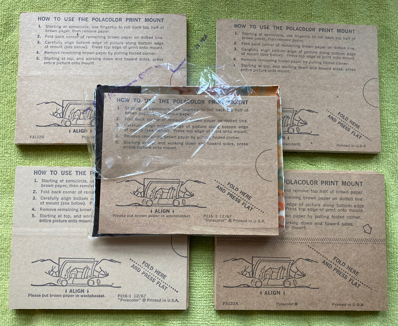Lot of 40 POLACOLOR PRINT MOUNT Polaroid Cardboard Backings 4 3/8" x 3 ...