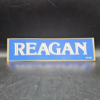 Reagan Vtg Bumper Sticker | eBay