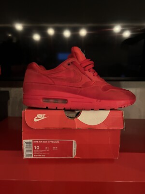 Nike Mens Air Max 1 AM1 Tonal Pack University Red Premium 875844-600 10 ...