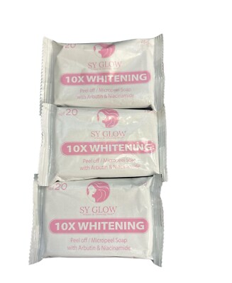 SY GLOW 10x Whitening Peel Off/Micropeel Soap SPF,75g x3 | eBay