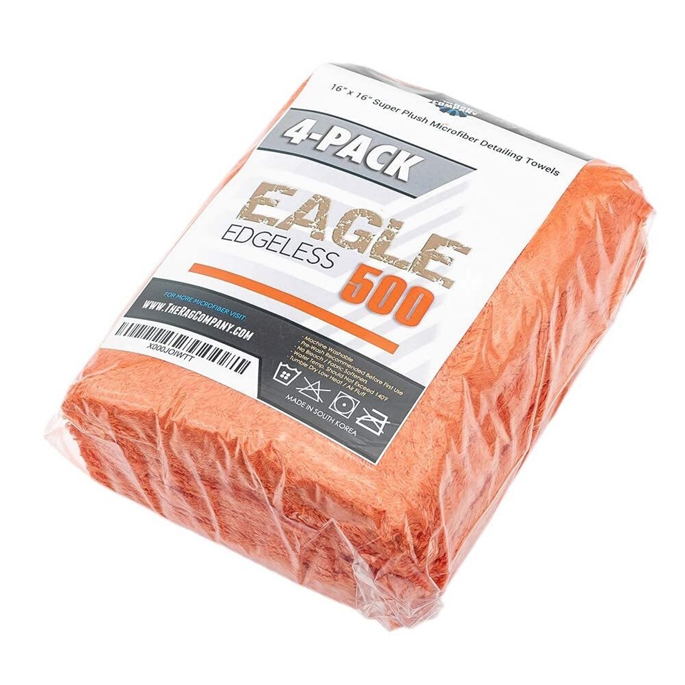 The Rag Company - Eagle Edgeless 500 4-Pack Professional Korean 70/30 ...