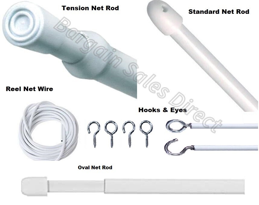 EXTENDABLE WHITE ROUND NET ROD ,OVAL NET ROD POLE, WHITE TENSION ROD ...