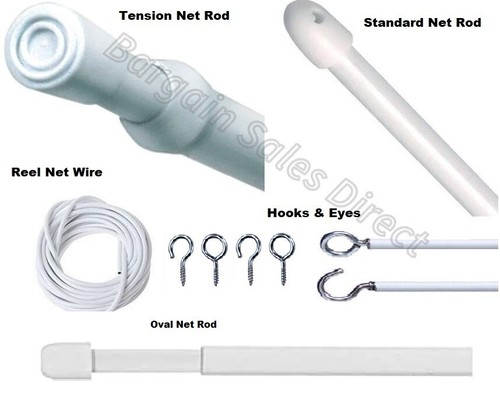 EXTENDABLE WHITE ROUND NET ROD ,OVAL NET ROD POLE, WHITE TENSION ROD ...
