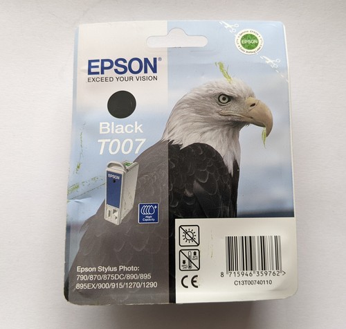 Genuine Epson T007 Ink jet Printer Cartridge, Black | eBay