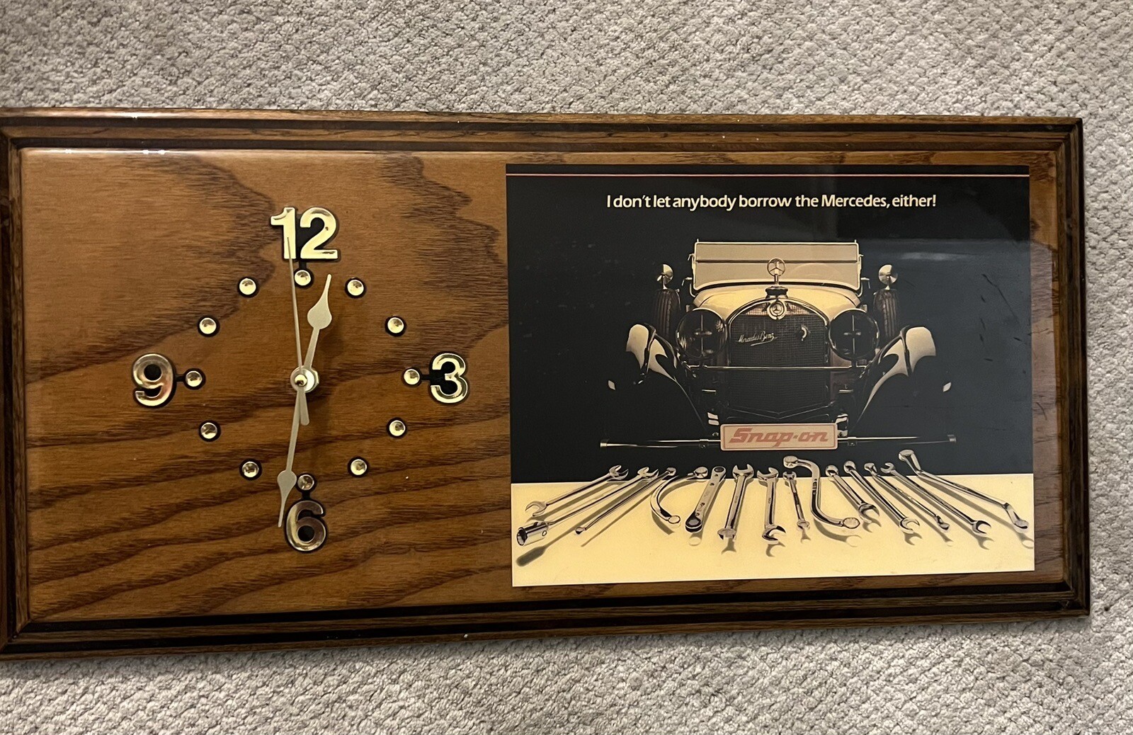 Vintage Snap On Tools 1980s Mercedes Benz Wall Clock 23"x11” NEW ...