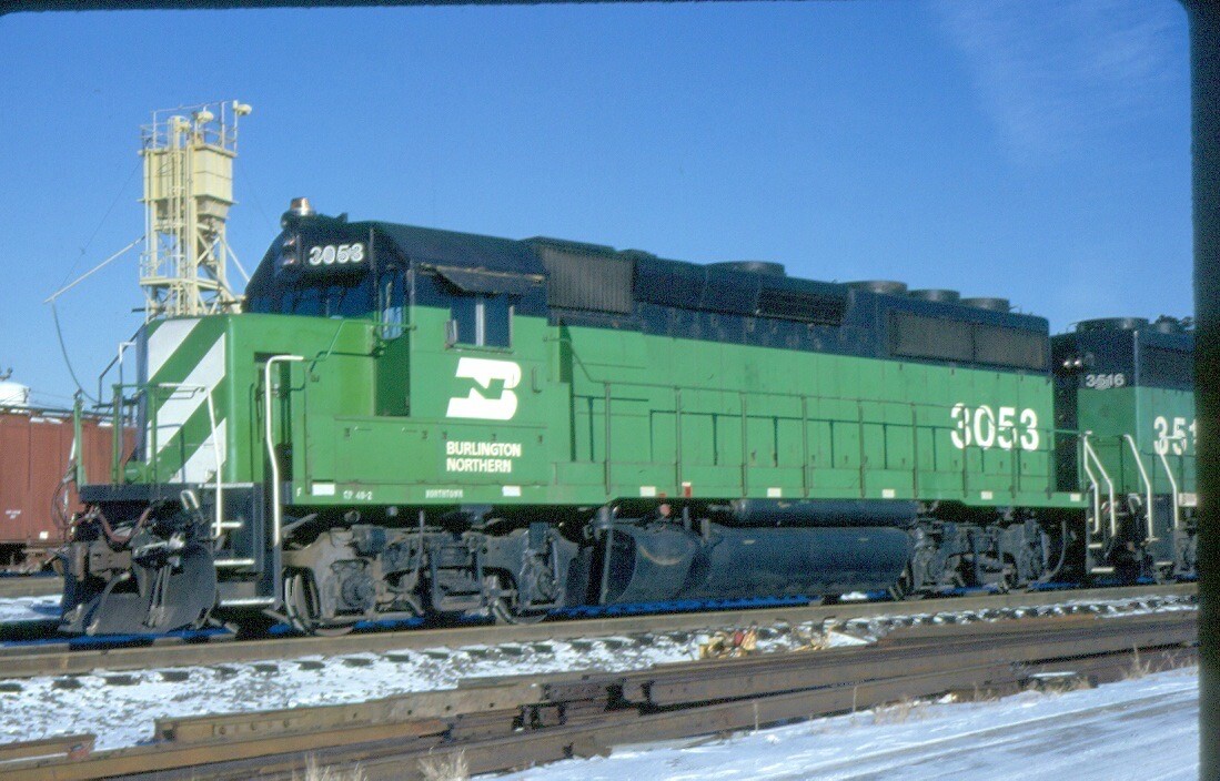 BN 3053 GP40-2, Chicago, Il, 01/91; Kodachrome Original | eBay
