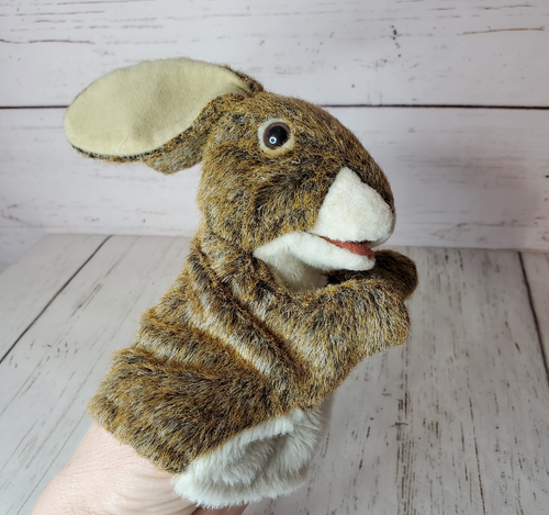 Folkmanis Little Hare Hand Puppet Bunny Rabbit Plush Pretend Story ...
