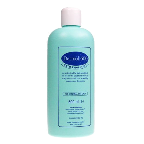 Dermol 600 - Bath Emollient for Eczema and Dermatitis - 600ml Pharmacy ...