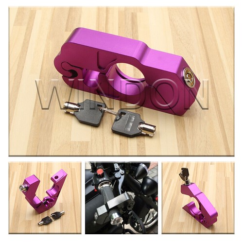 Motorcycle Handlebar Grip Brake Lever Lock Anit Theft Security Caps ...