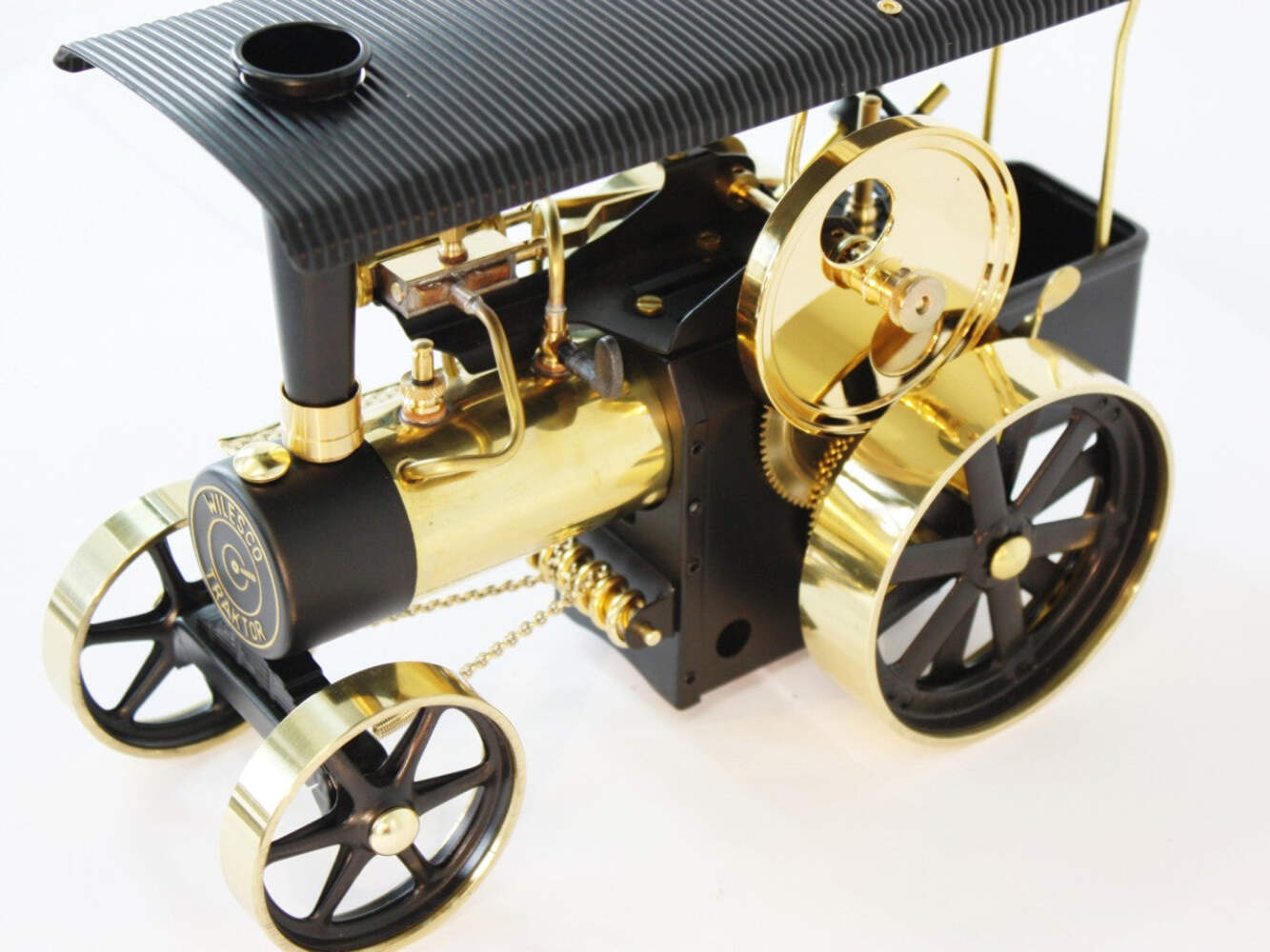 New Live Steam Wilesco D406 Steam Traction Engine (Black/Brass)- UK ...