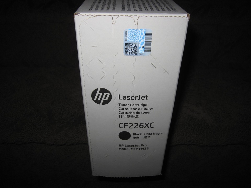 HP CF226XC Black Toner Cartridge Genuine 26X LaserJet 402 MFP M426 ...