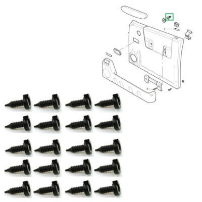 LAND ROVER DOOR PANEL PLASTIC STUD SET x20 DISCOVERY FREEL RANGE P38 ...