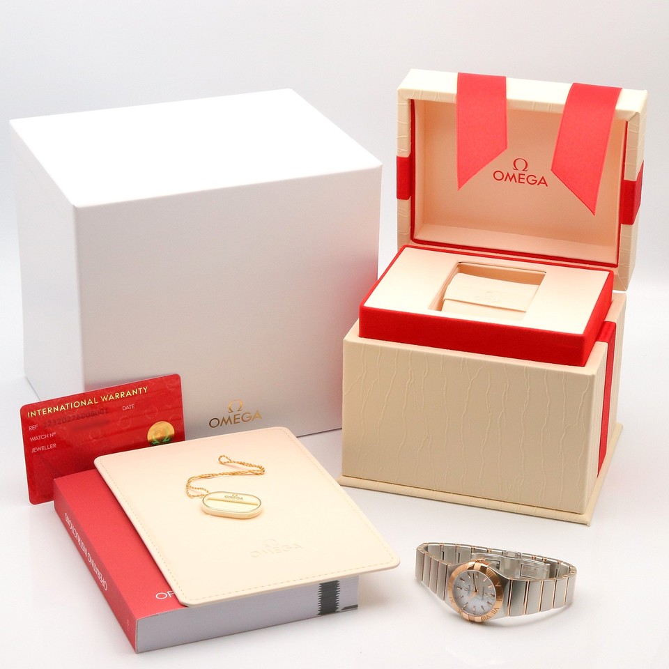 OMEGA Constellation Blush Wrist Watch Quartz 18KRG Pink Rose Gold SS ...